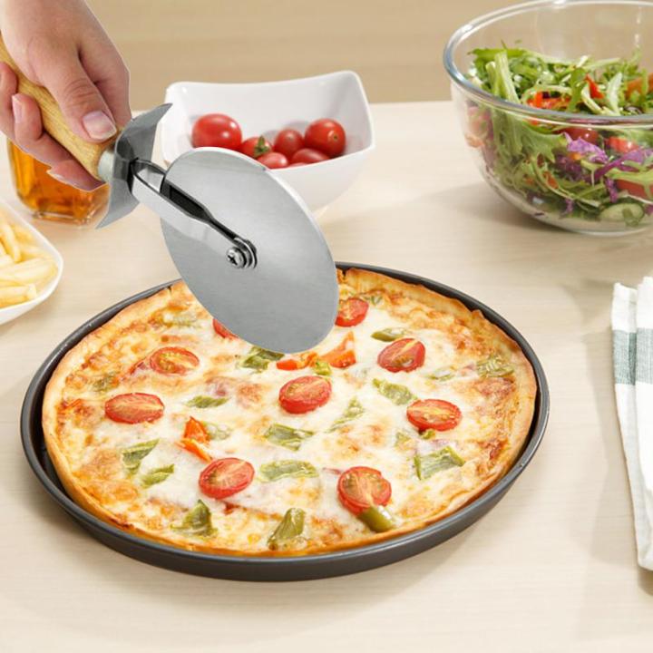Pizza Slicer Stainless Steel Pizza Wheel Pastry Slicer Roller Dough ...