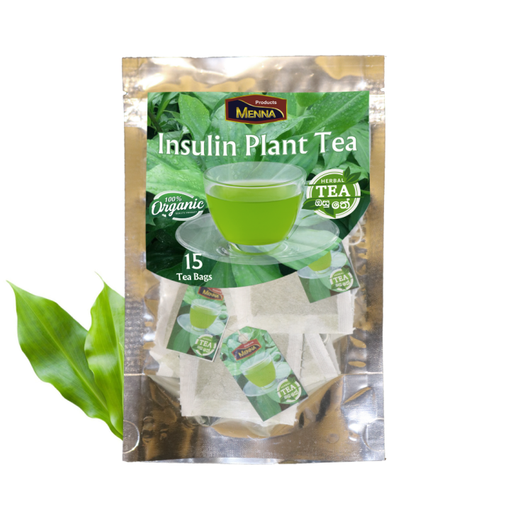 Menna Products Insulin Plant Tea (15 Tea Bags) Naturally Support Blood ...