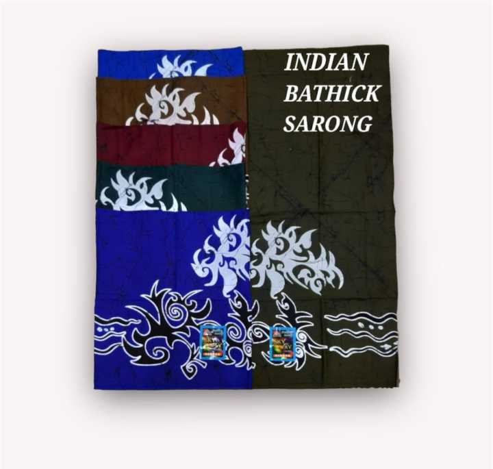 Men Bathik Stripe Sarong Indian Sarong 2M ( Random Design ) | Daraz.lk