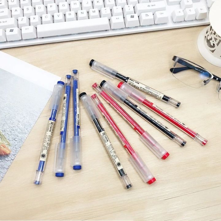 High Quality Plastic Gel Pens Quick-drying 0.35mm Neutral Pen Red/Black ...