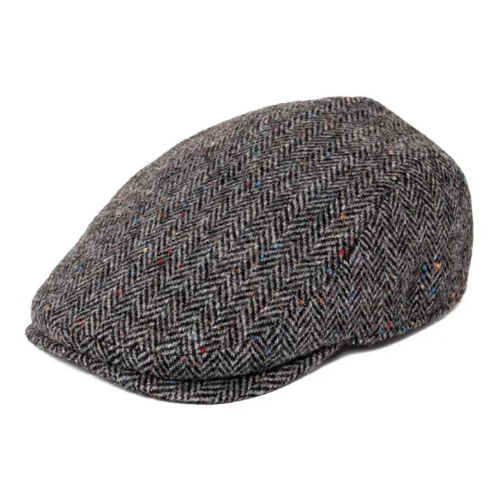 JANGOUL Newsboy Caps Men Wool Blend Flat Cap 8 Panel Warm Hat Driving ...