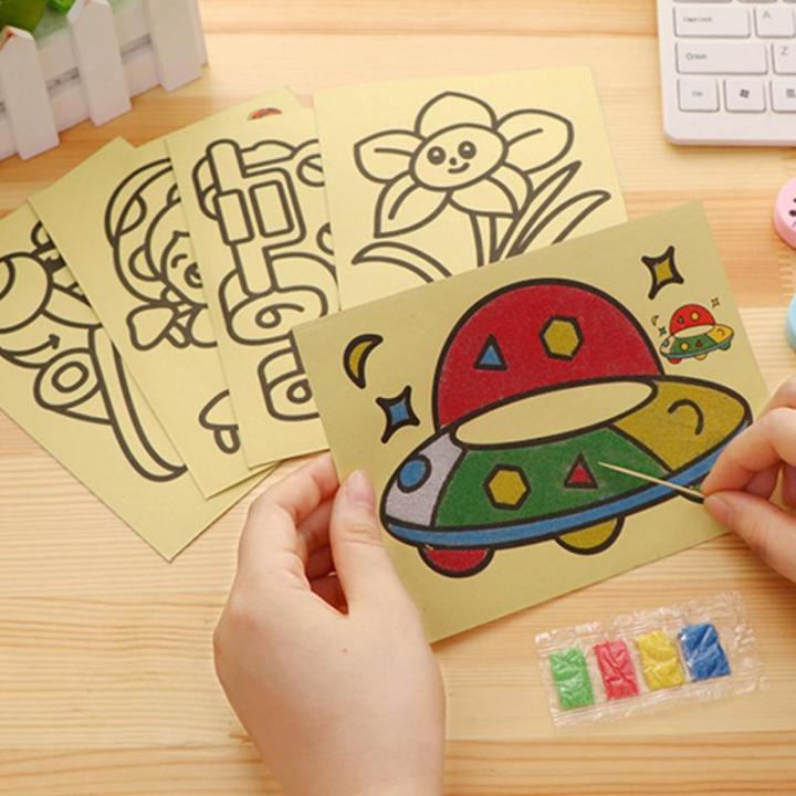 Kids Creative Sand Painting Drawing Toys Children DIY Crafts Doodle ...