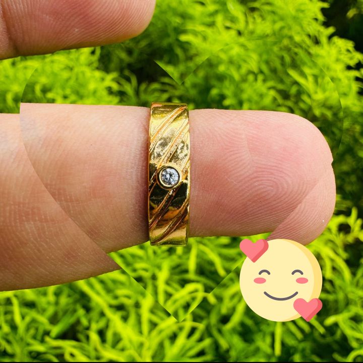 BOOM Gold plated wedding finger plane ring engagement ring with one ...