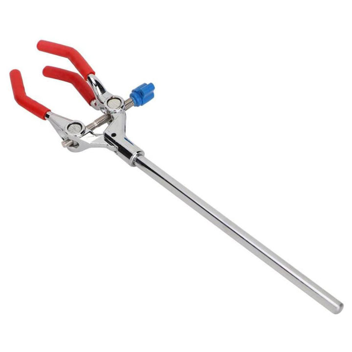 Lab Clamp 28cm 3 Prong Finger Style Rubber-Coated Head Laboratory Clamp ...