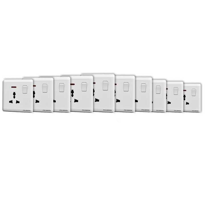 10 Pcs FULINMEN Wall Multi Plug Base Point Socket Outlet Universal ...