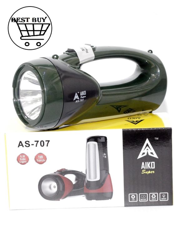Aiko Rechargeable Led Torch Light AS-707 | Daraz.lk