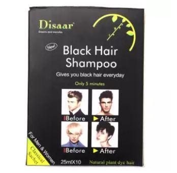 Disaar Hair Color Shampoo 250 ML for Men & Women (Dark Black) | Daraz.lk