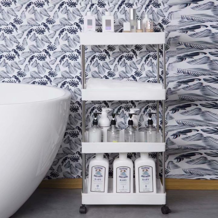 Bathroom Gap Storage Rack Kitchen Narrow Cabinet Refrigerator Washing ...