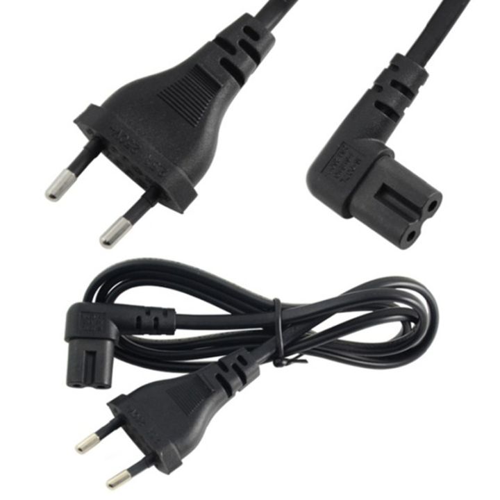 Europe 2pin Male To 90 Degree Right Angled Iec 320 C7 Power Supply Cord ...