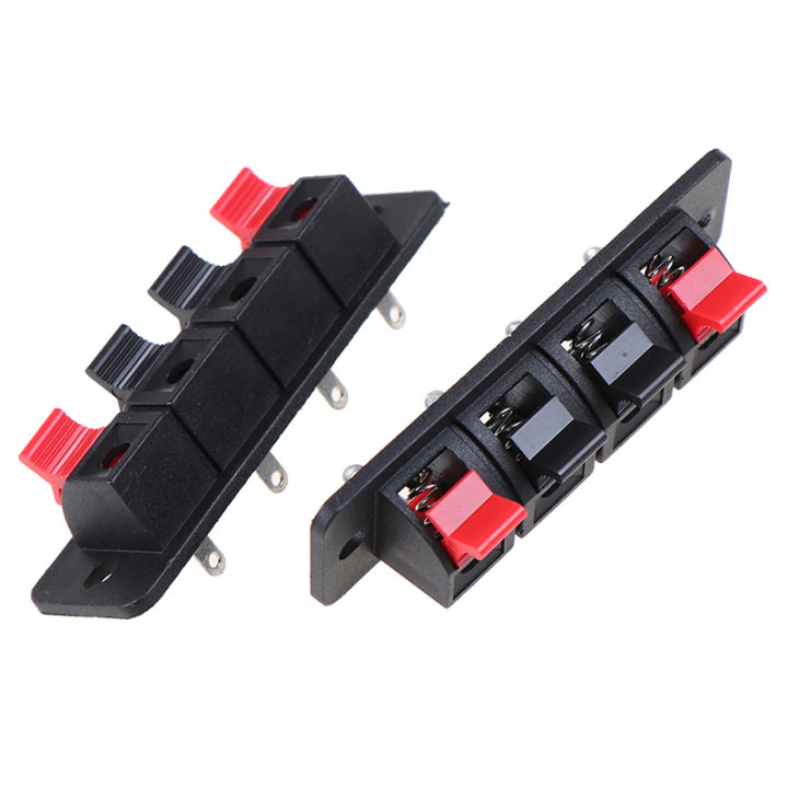2Pcs 4 Positions Spring Connector Terminal Audio Speaker Terminals ...