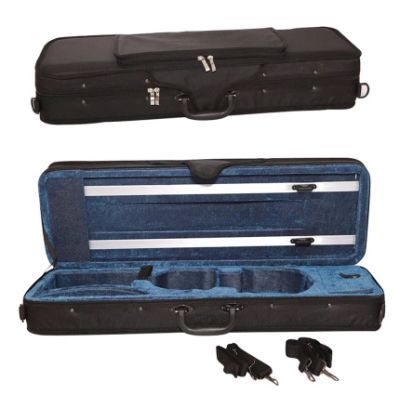 4/4 Full Size Violin Hard Case Square Shape with Built-in Hygrometer ...