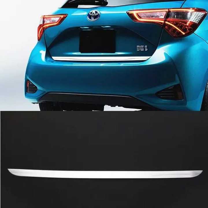 Rear Trunk Lid Chrome Trim Garnish Cover For Toyota Vitz New Model ...