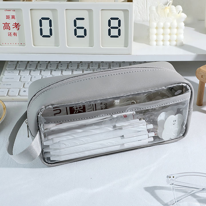 Transparent Large Capacity Pencil Bag INS Style School Case Stationery ...