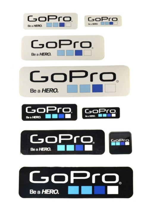 GoPro Sticker Set with 9 different stickers | Daraz.lk