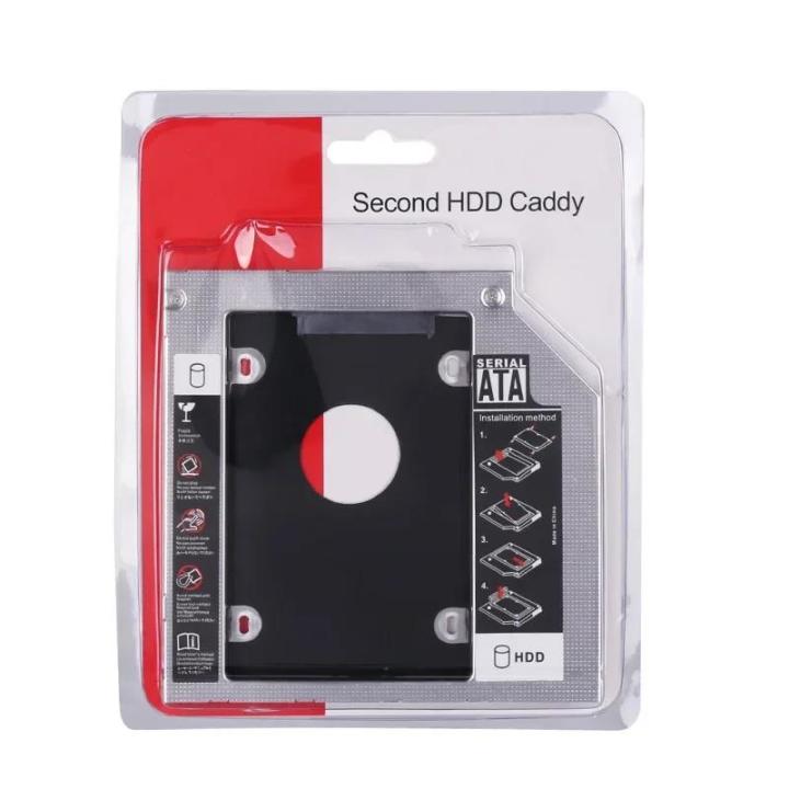 Aluminum 2nd HDD Caddy 9.5mm 12.7mm SATA 3.0 Optibay Hard Disk Drive ...