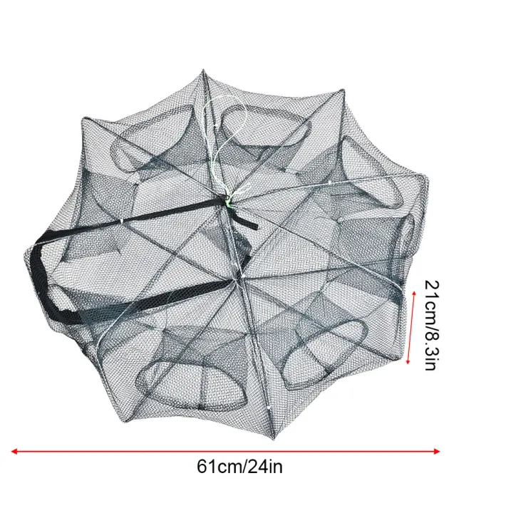 Fishing Net, With Hole Design Trap Cast Dip Cage, Crawfish Net, Folding ...