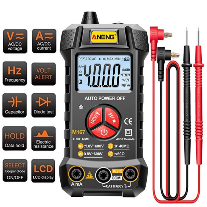 Portable LCD Digital Multimeter AC/DC Voltage Diode Tester Current ...