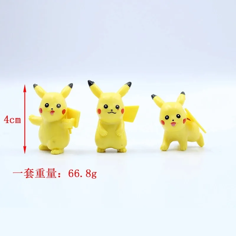 10pcs/6pcs Pokemon Pikachu Action Figure Pet Collection Pocket Monster ...