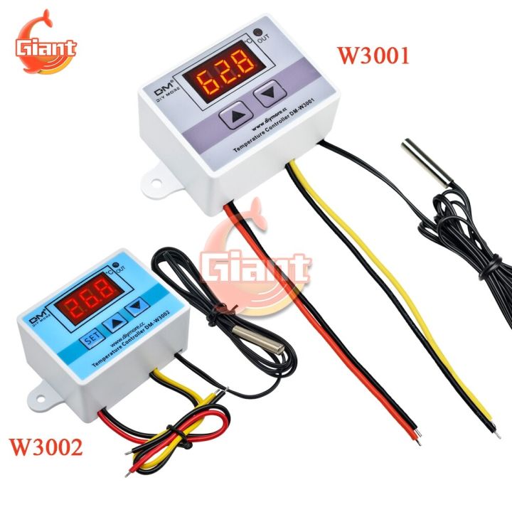 W3001 W3002 AC 110V 220V DC 12V 24V Digital Thermostat Temperature Controller Regulator Control ...