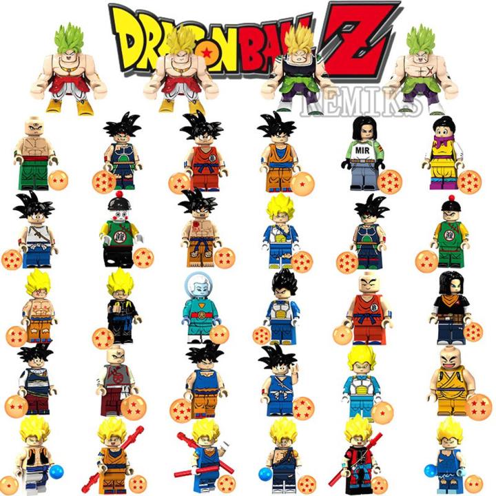 Son Goku Dragon Ball Minifigures Anime Series Vegeta Broli Building ...