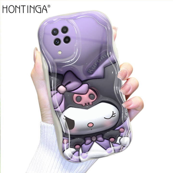 Hontinga for Samsung A22 4G M22 Back Cover 3D Kuromi Melody Print Cream ...