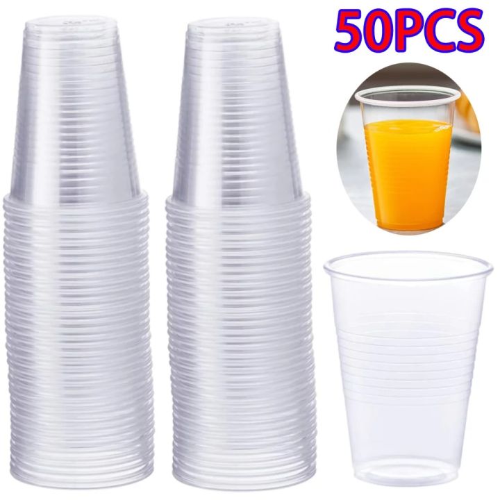 25 & 50 Pieces Disposable Cup or One time use Cup or Clear Cups or ...