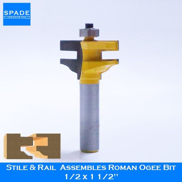 Single Wood Joint Router Bit | Joint Bit | Stile and Rail Bit 1/2 x 1 ...