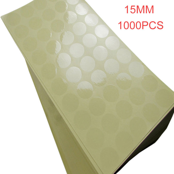 1000 15MM clear round sticker round transparent labels circle PVC ...