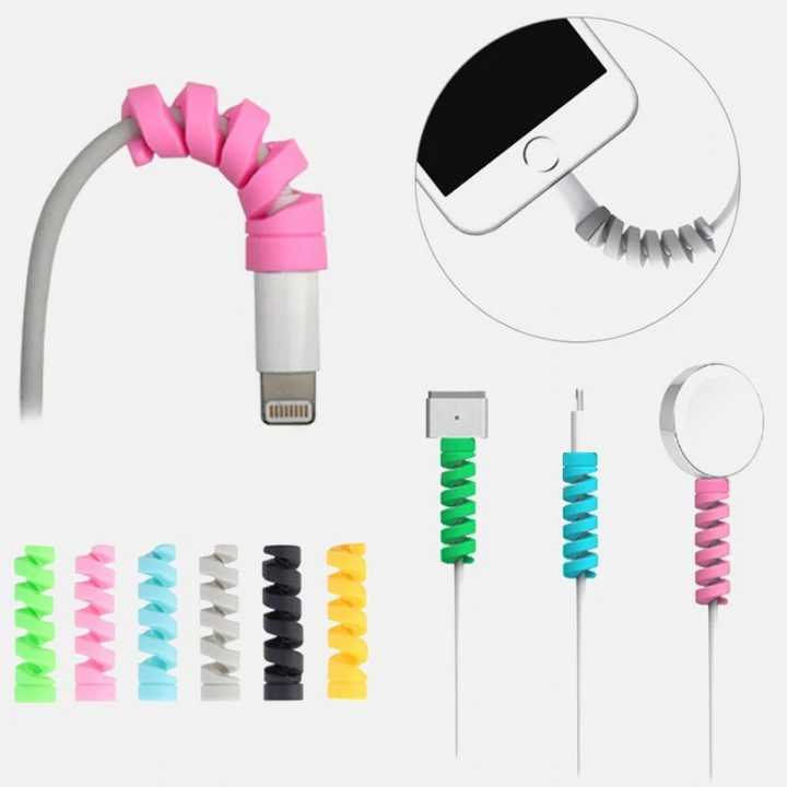 2Pcs Protector Saver Cover for Micr o USB Type C Charger Cable Cord ...