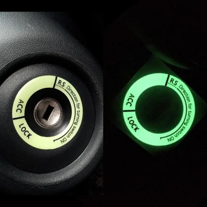 1/2 Pcs Luminous Car Ignition Key Ring Stickers for Toyota Tacoma ...