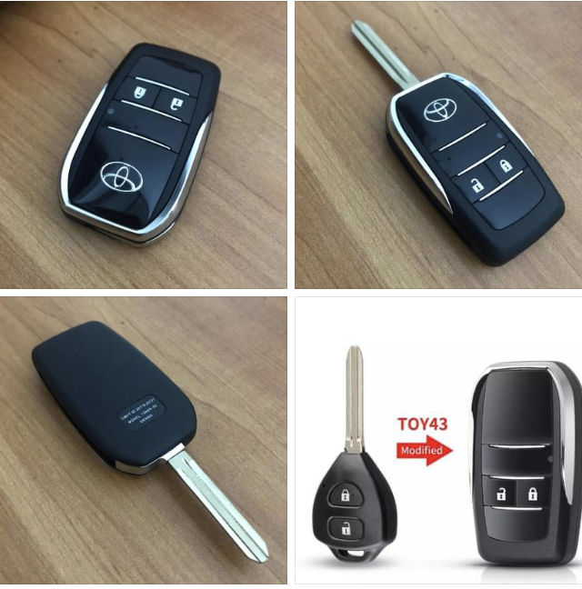 Modified Stylish Flip Remote Key Shell Housing For Toyota KDH Hiace ...