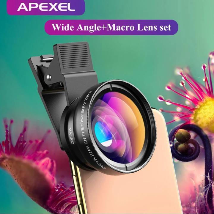 APEXEL New HD 37MM 0.45x Ultra Wide Angle Lens with 12.5x Super Macro ...