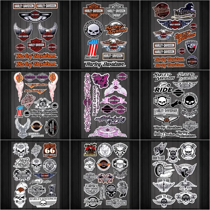 Harley Harley-Davidson Reflective Sticker Motorcycle Motorcross Decals ...