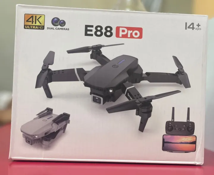 Drone E99 | E88 Pro 4K Dual Camera Drone – Foldable Quadcopter with ...