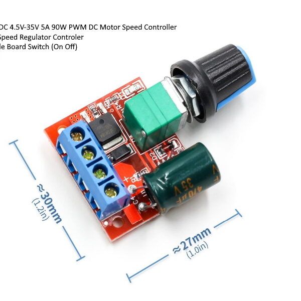 PWM Speed Controller 5A 4.5V-35V Speed Control Switch LED Dimmer Encounter for DC Motor | Daraz.lk