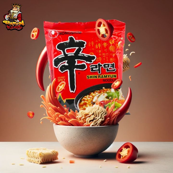 Nong shim Shin Ramyun - Spicy Instant Noodles Halal Ramen (Pack of 1 ...