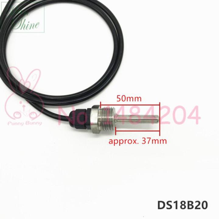 DS18B20 Digital Temperature Sensor BSP G1/2" Thread 20 50 100mm Probe ...