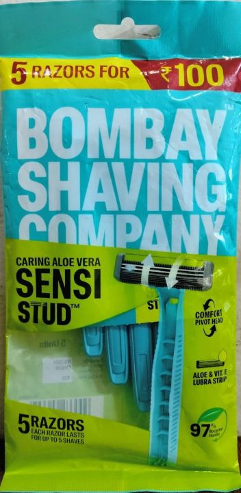 Bombay Shaving Company Sensi Stud 5 Razors (Caring Aloe Vera) | Daraz.lk