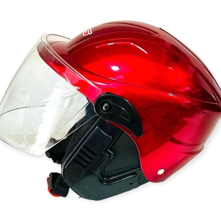 Red shine Half Helmet | Daraz.lk