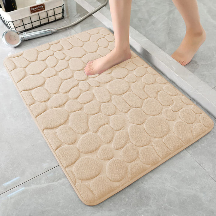 Home Cobblestone Embossed Door Carpet Door Mat Bathroom Simple Wind ...