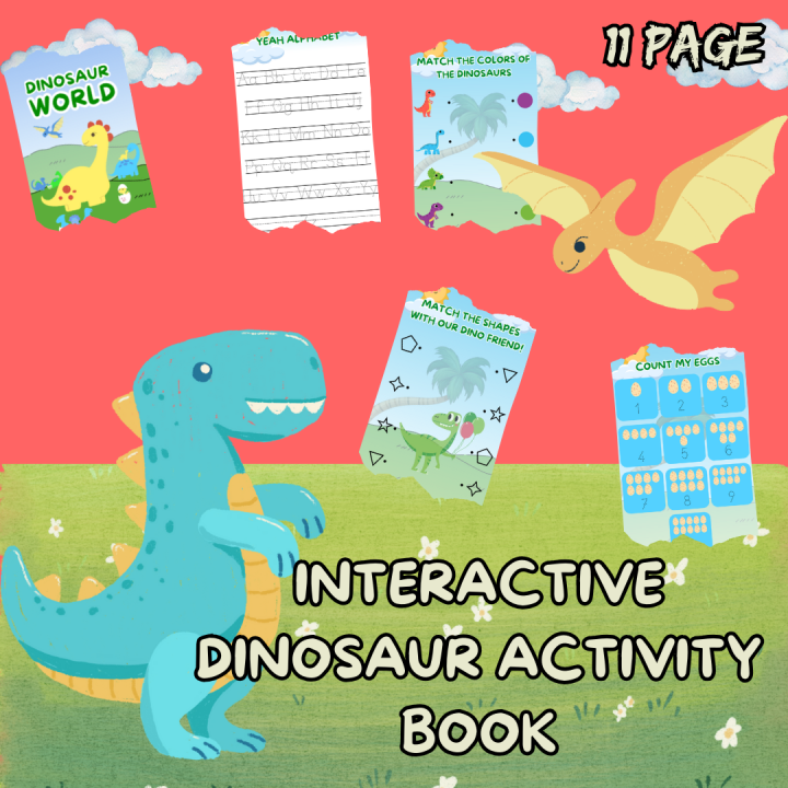 Interactive Dinosaur Activity Book PDF for Kids | Learn Alphabet ...