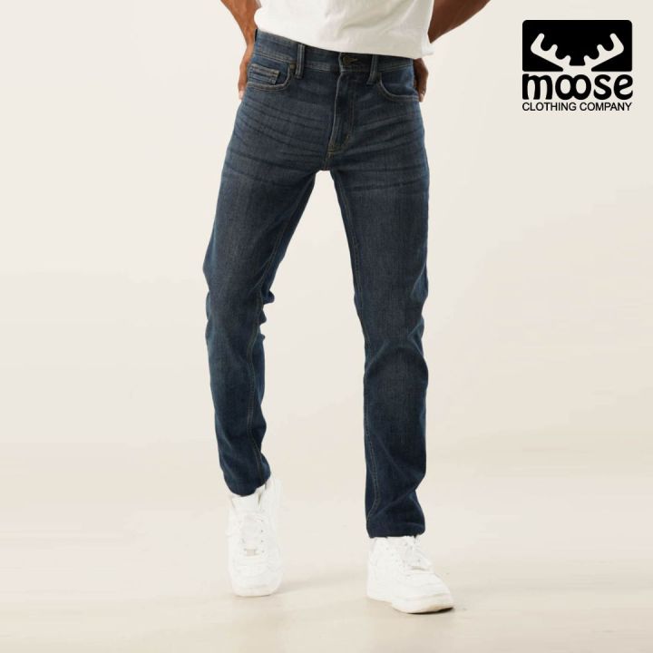 Moose Men’s Slim Fit Jeans – Mid Indigo | Daraz.lk