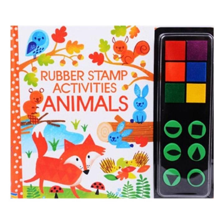 7Styles Cute Animal Paint Learning Notebook Finger Graffiti Painting ...
