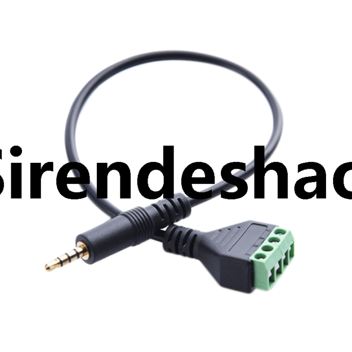Sirendeshao 3.5mm Screw Terminal Adapter Speaker Cable 4-Core Stereo ...