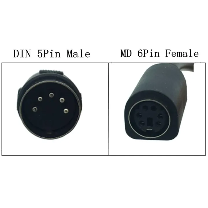 6pin Mini-Din Ps2 Male To Din 5pin Female Adapter Connector Cable For ...