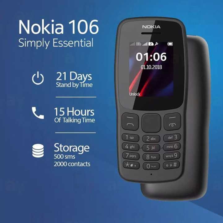 New Nokia 106 Latest Dual Sim Feature Phone | Daraz.lk