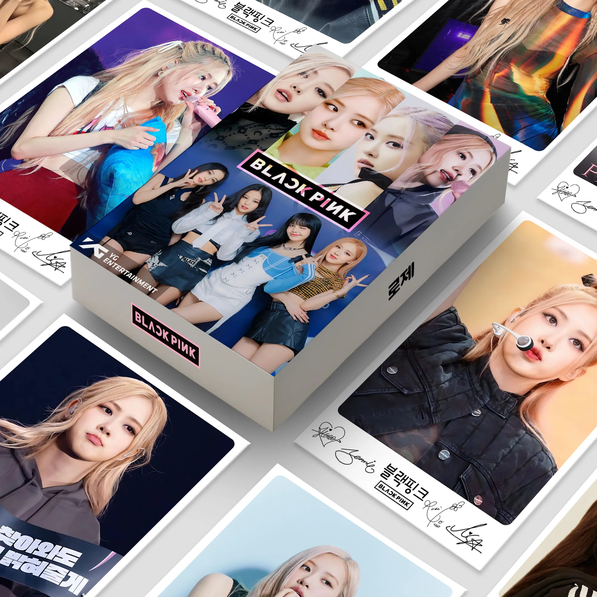 KPOP BLACKPINK Rosé Limited Edition Glossy LOMO Cards with Signatures ...