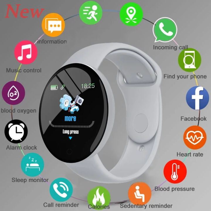 D18 Macaron Real Stepcount Smart Watch Exercise Stepcount Connected ...