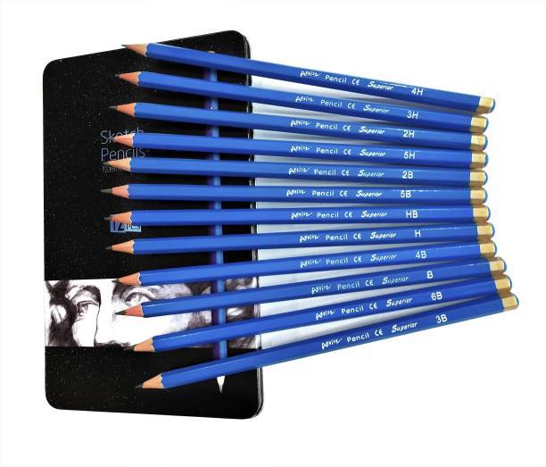 Superior Drawing Pencils 12pcs/set B 2B 3B 4B 5B 6B HB H 2H 3H 4H 5H Graphite Sketching Pencils ...