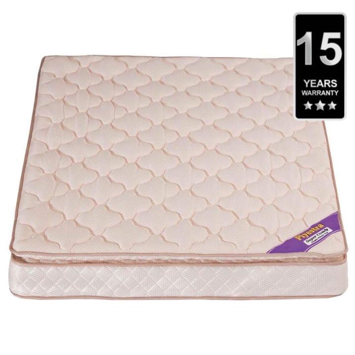 Piyestra 75 X 72 X 10 Spring Pillow Top Mattress - White and Pink ...